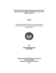 PENGETAHUAN DAN SIKAP PADA MAKAN PAGI DAN JAJAN SISWA KELAS XI PROGRAM STUDI KEAHLIAN TATA BOGA ...